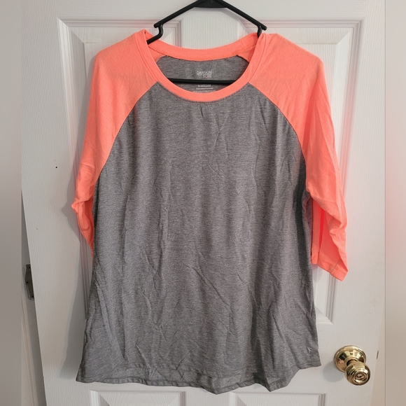 Danskin Now | Tops | Danskin Now Neon Orange And Gray Athletic Top ...